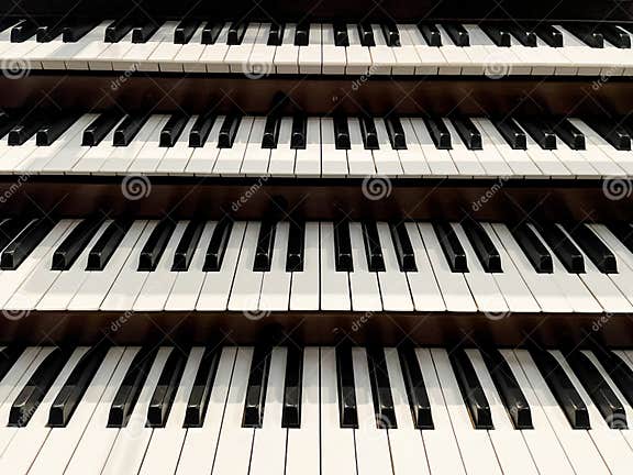 Keyboard of an organ stock photo. Image of jazz, keyboard - 299436238