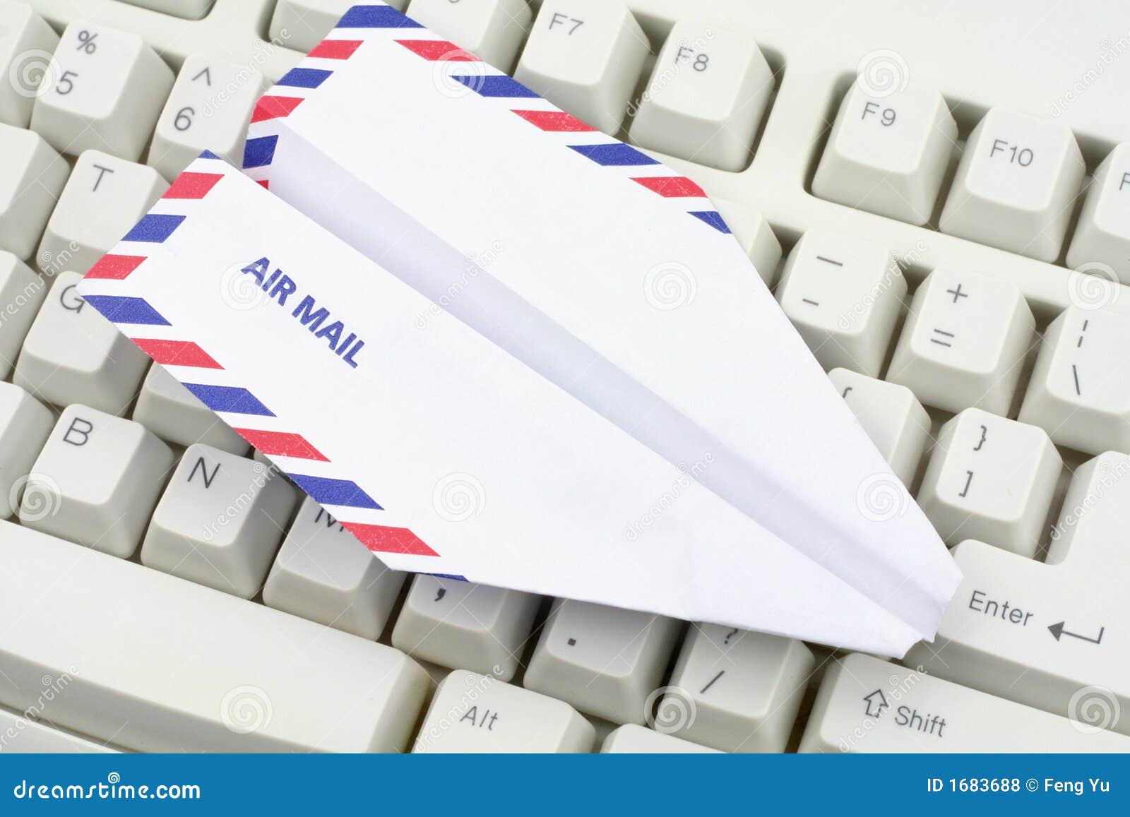Keyboard and Paper Airplane Email Concept Stock Photo - Image of ...