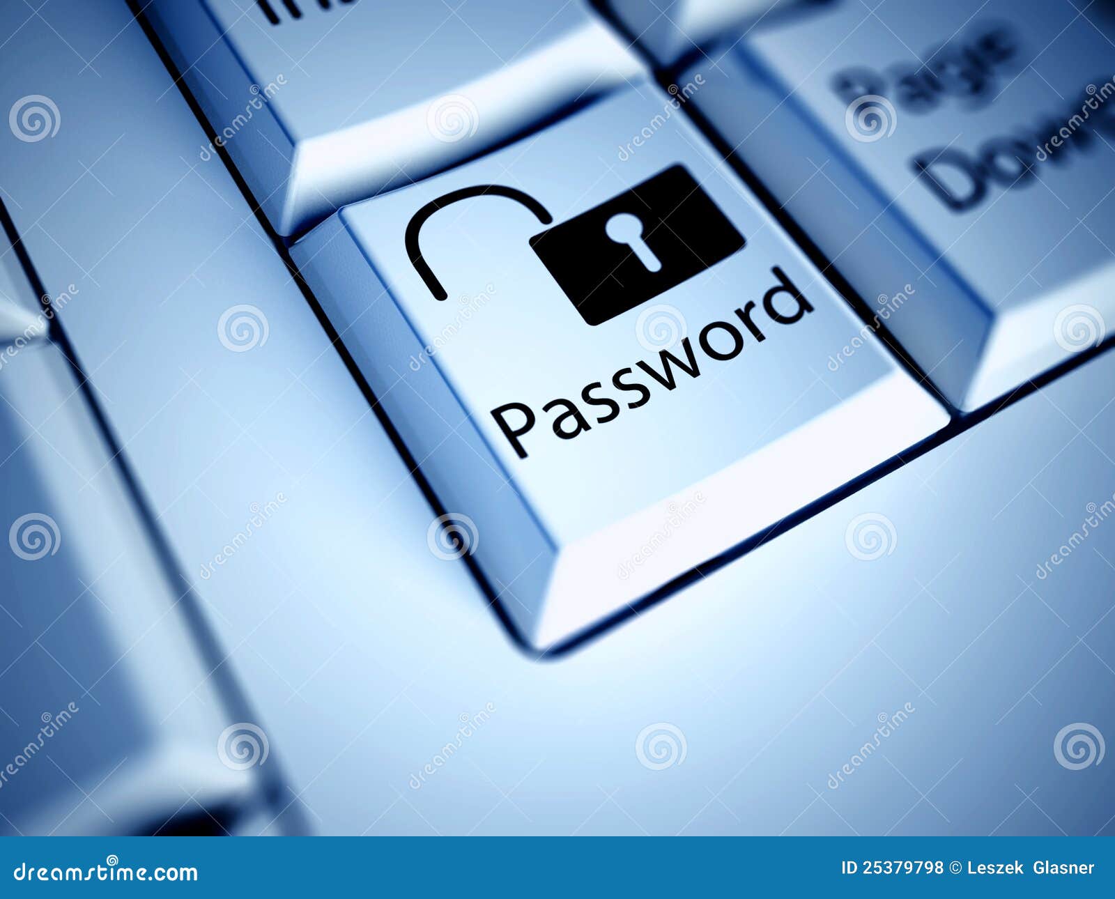 Keyboard And Password Button Internet Concept Stock Illustration