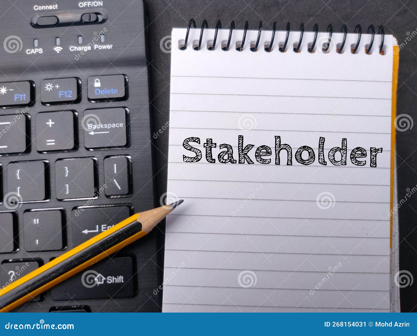 The Word STAKEHOLDER On A Black Background. Stock Photo | CartoonDealer ...