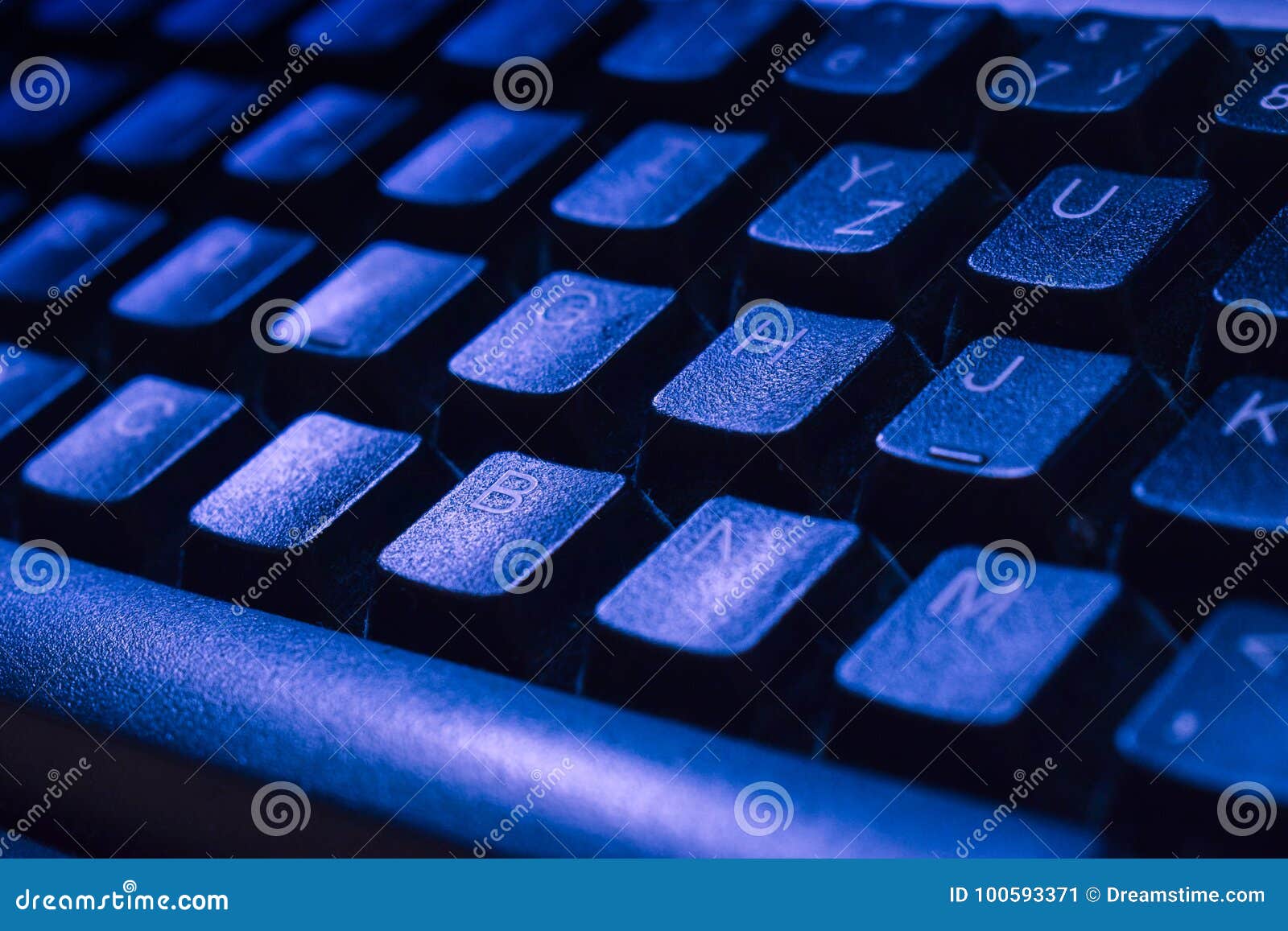 Keyboard stock image. Image of light, spacebar, detail - 100593371