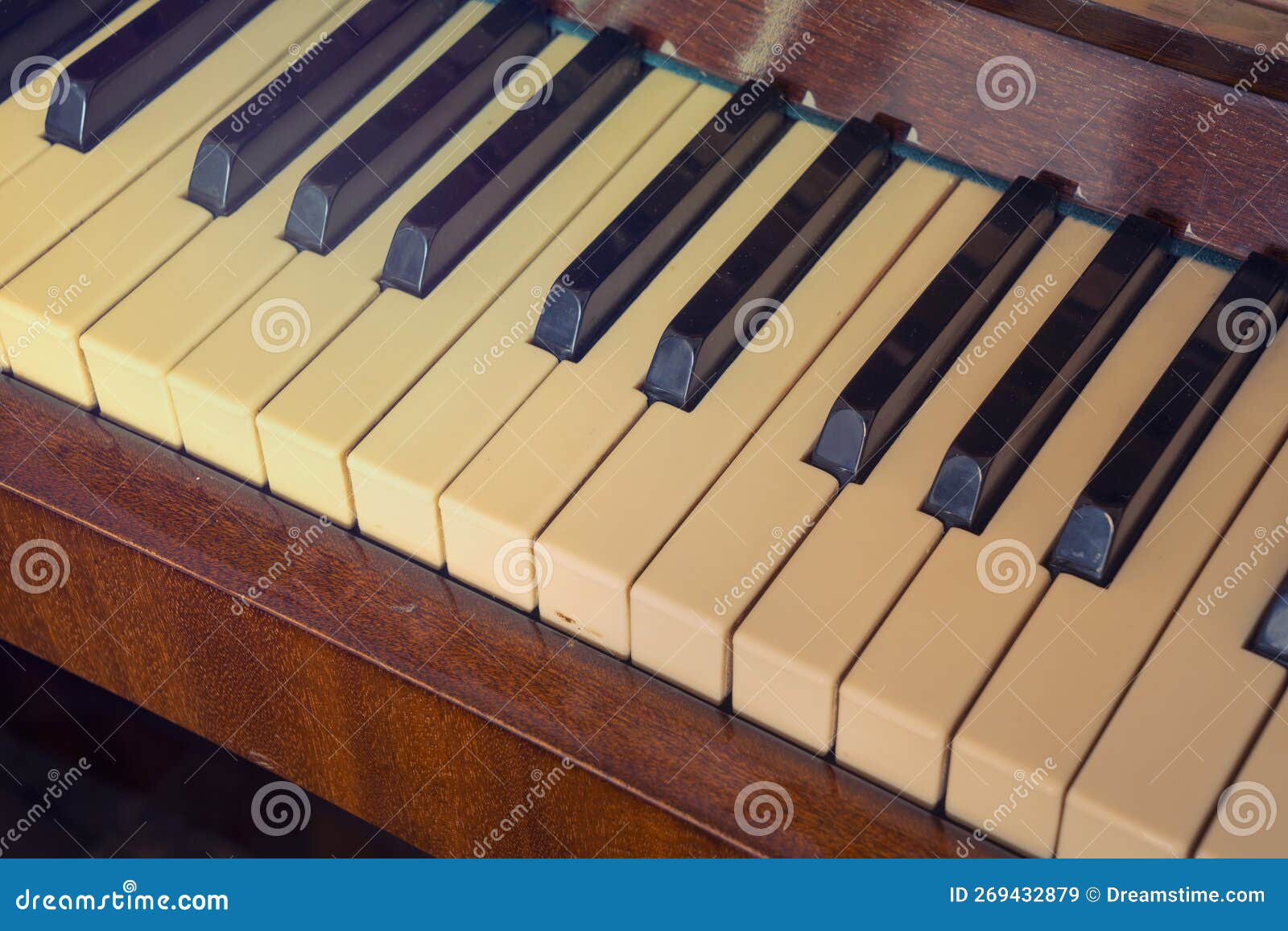 Keyboard Piano, Side View of Instrument Musical Tool. Stock Image ...