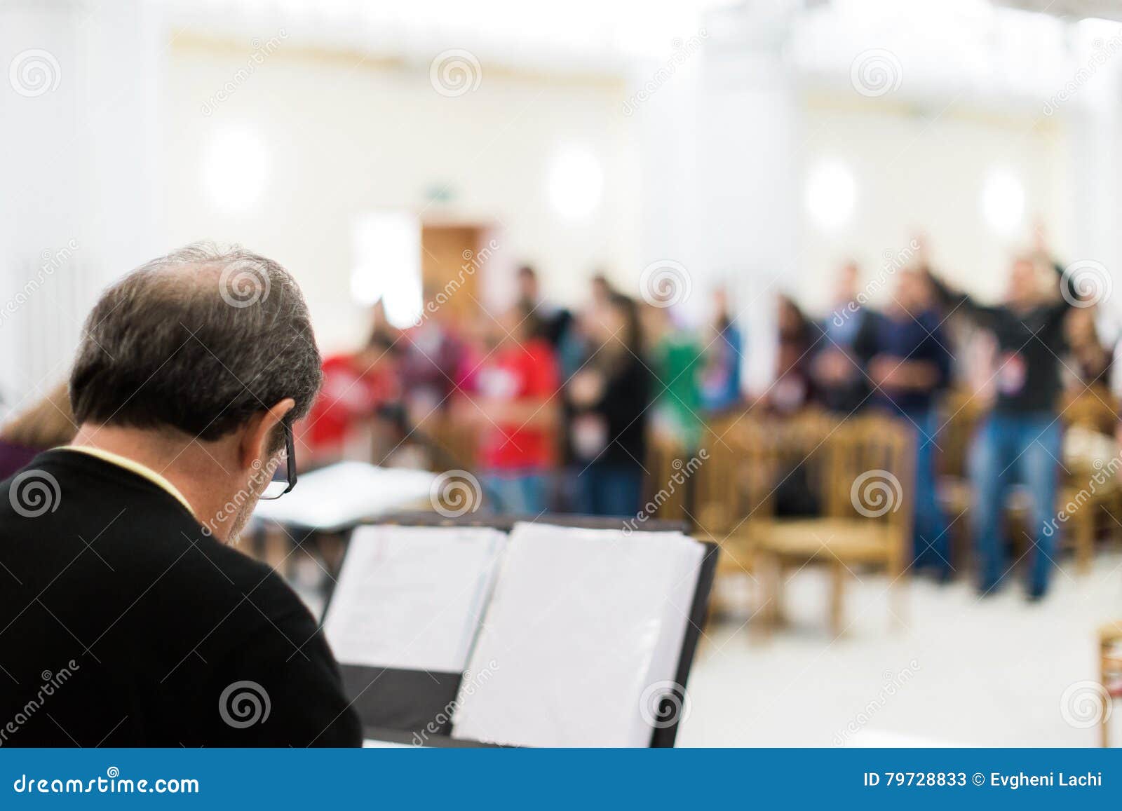 Keyboard Player Performing on Stage Live Concert Editorial Stock Photo ...