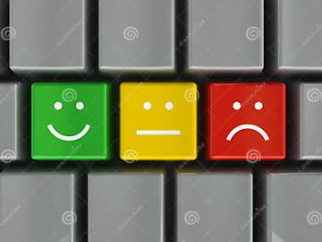 Keyboard Positive, Neutral and Negative Stock Illustration ...
