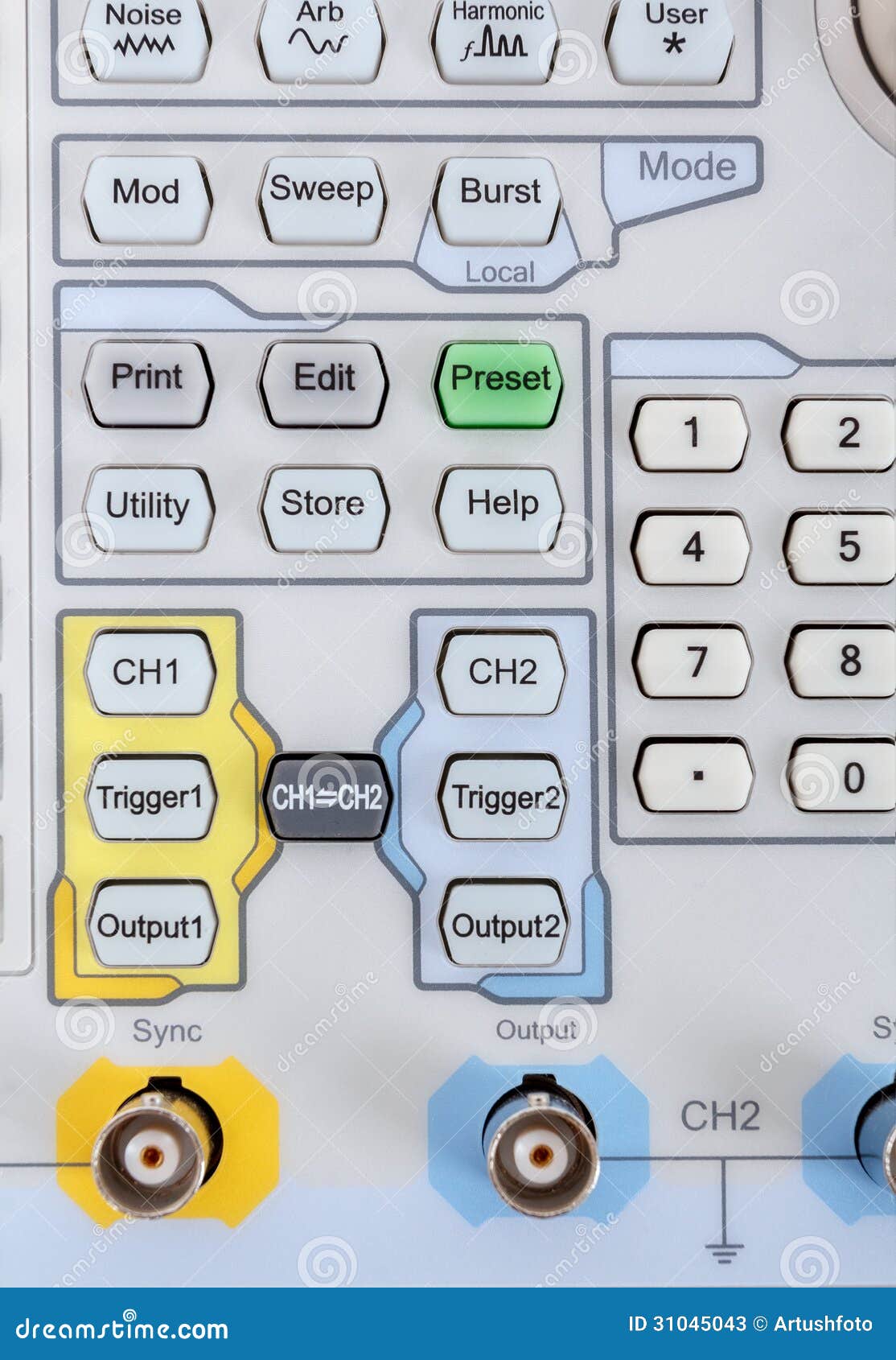 Keyboard of Professional Modern Test Equipment - Analyzer Stock Image ...