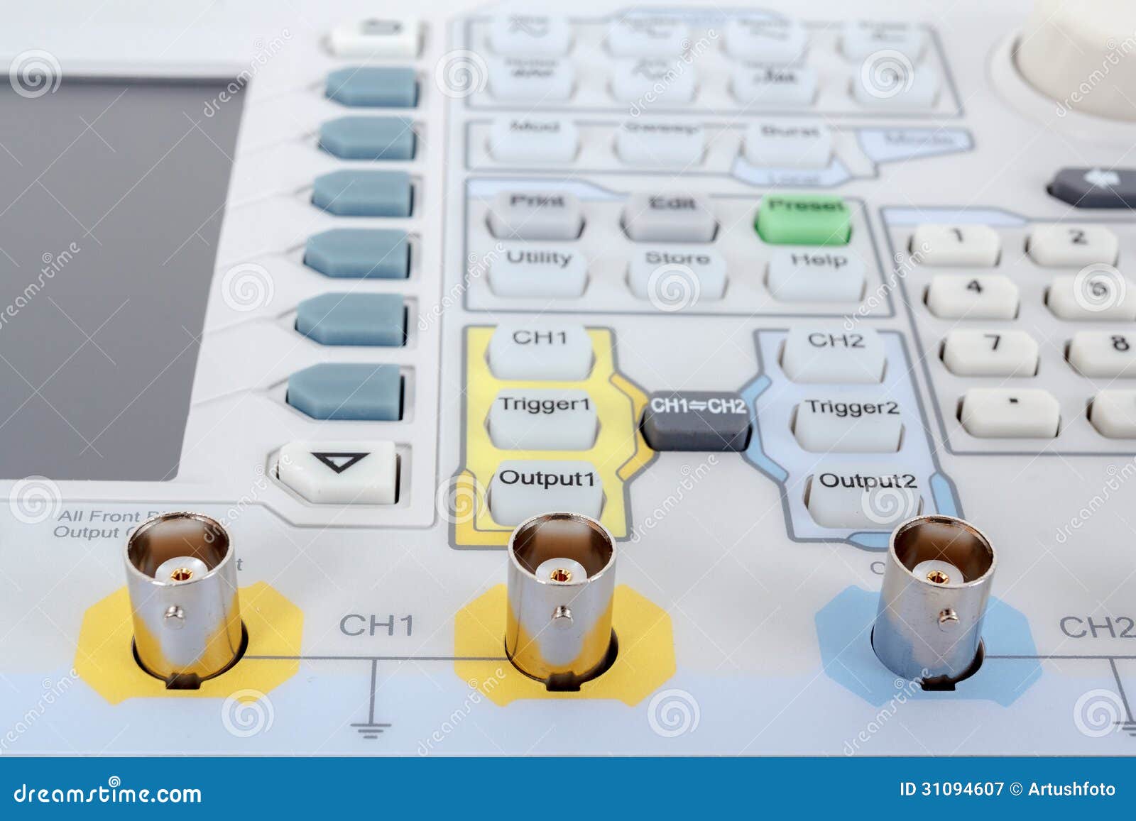 Keyboard of Professional Modern Test Equipment - Analyzer Stock Image ...