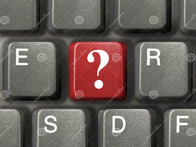 Keyboard with question key stock image. Image of feedback - 2322711