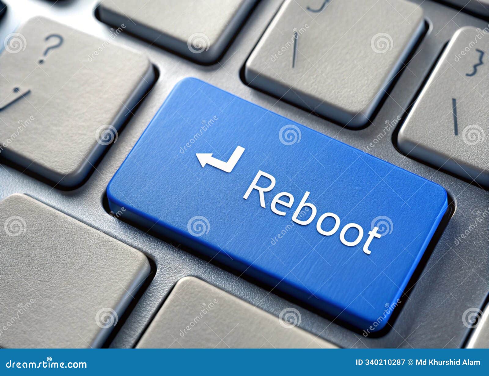 Keyboard Reboot Button, Representing the Concept of Restarting ...