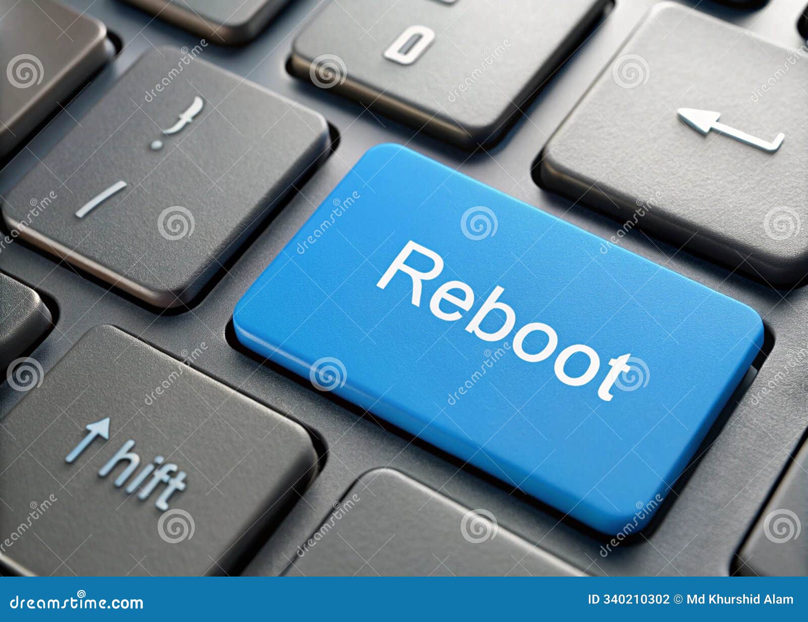 Keyboard Reboot Button, Representing The Concept Of Restarting ...