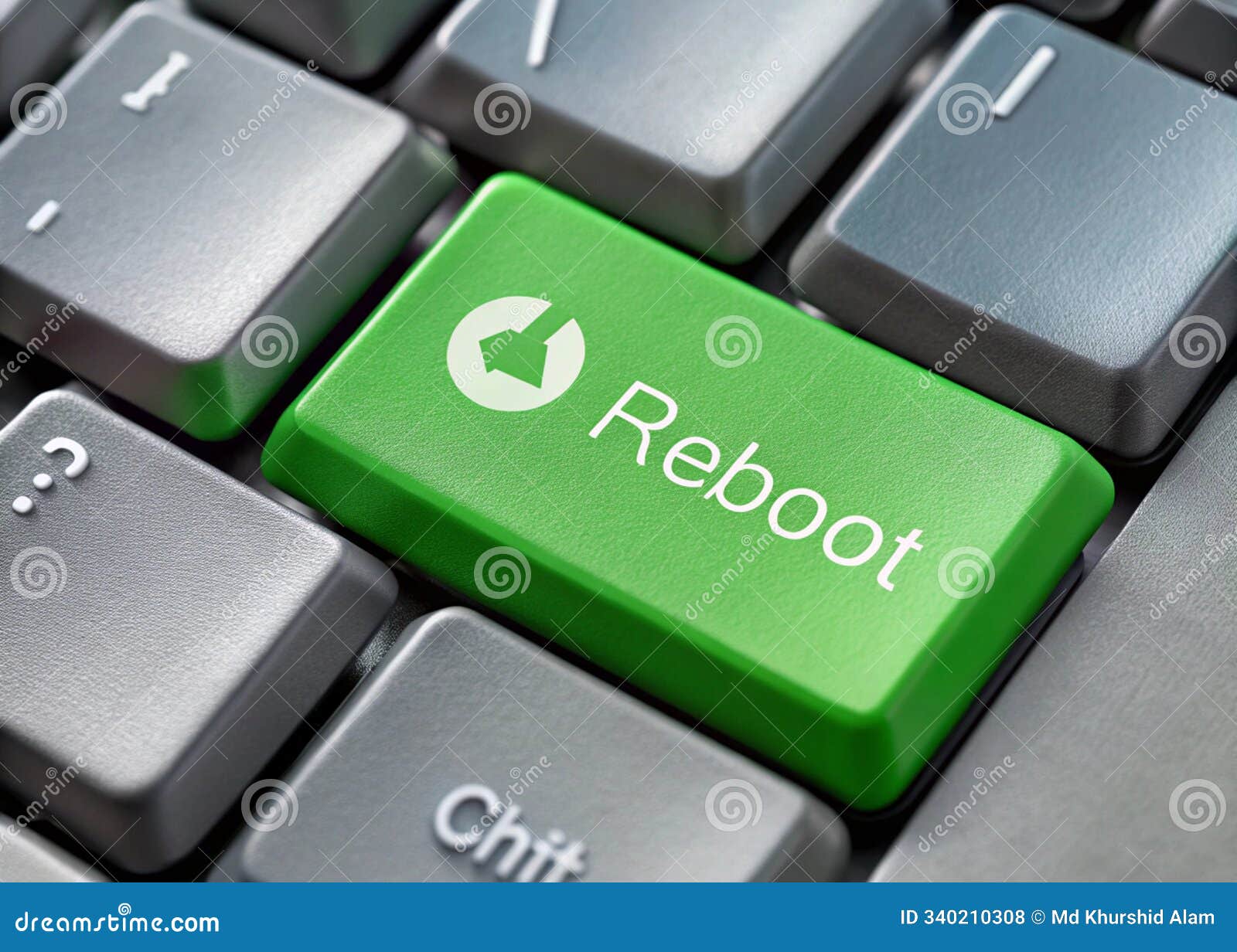 Keyboard Reboot Button, Representing the Concept of Restarting ...