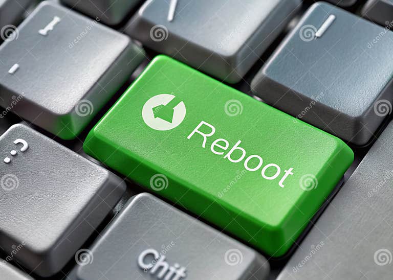 Keyboard Reboot Button, Representing the Concept of Restarting ...