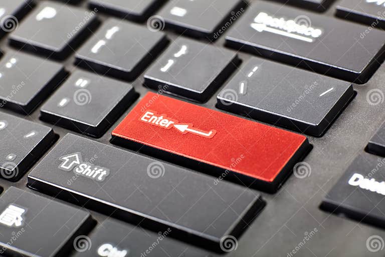 A keyboard with red button stock image. Image of concept - 21075423