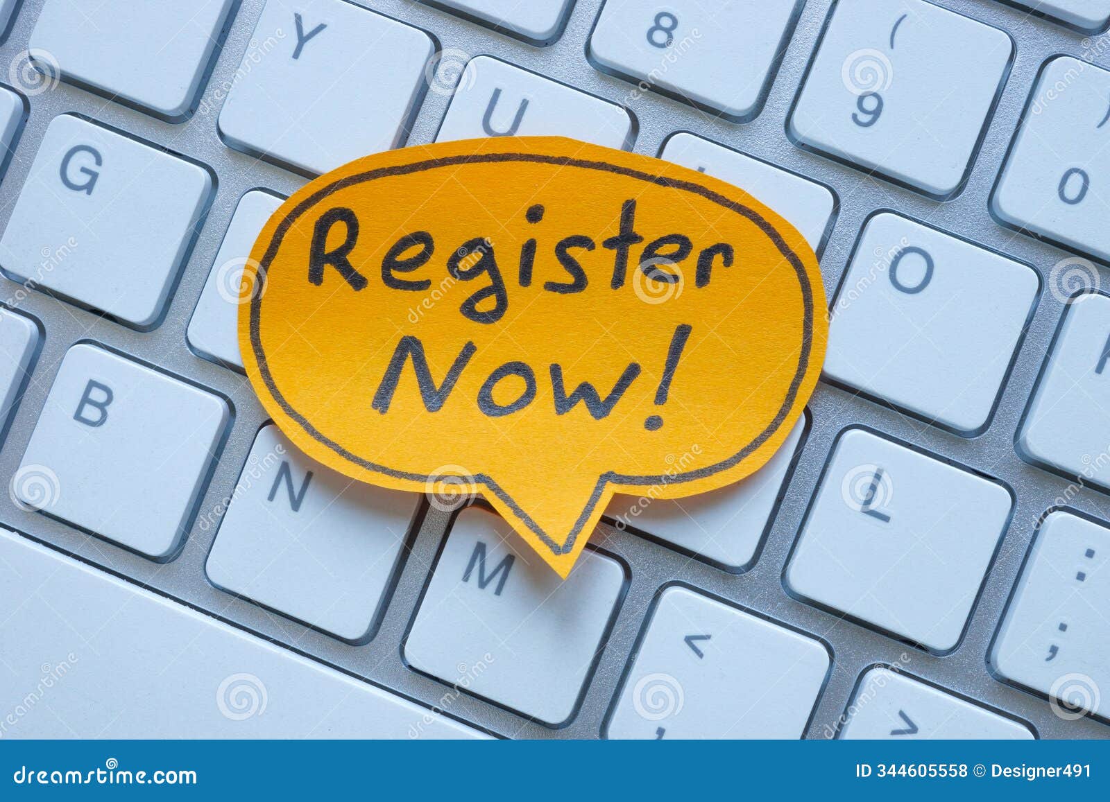 Keyboard and Register Now Phrase. Stock Photo - Image of technology ...