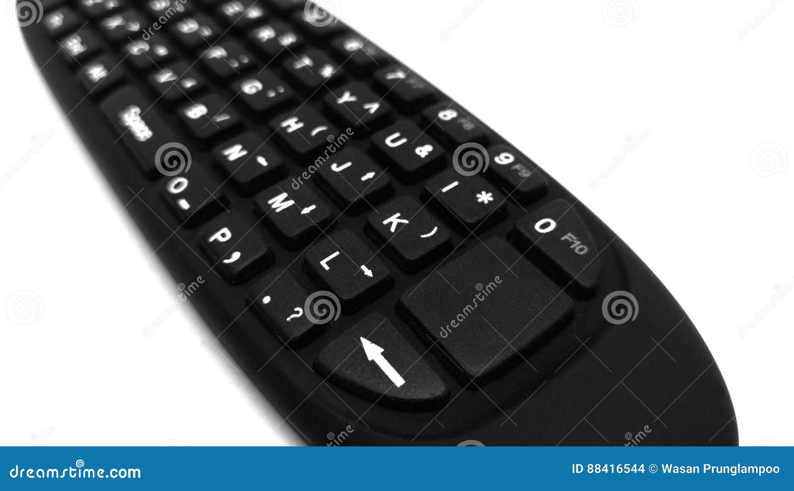 Keyboard Remote Control and Space for Putting Your Mark. Stock Photo ...