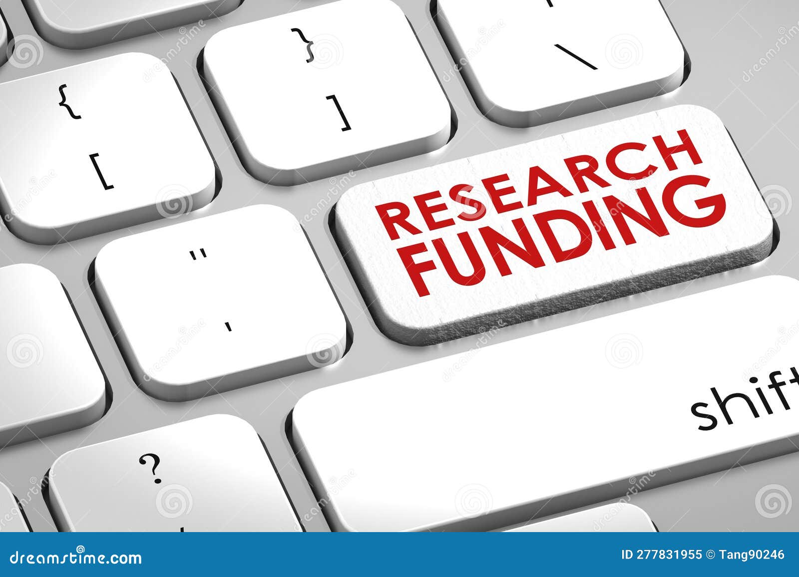 Keyboard with Research Funding Word Stock Illustration - Illustration ...