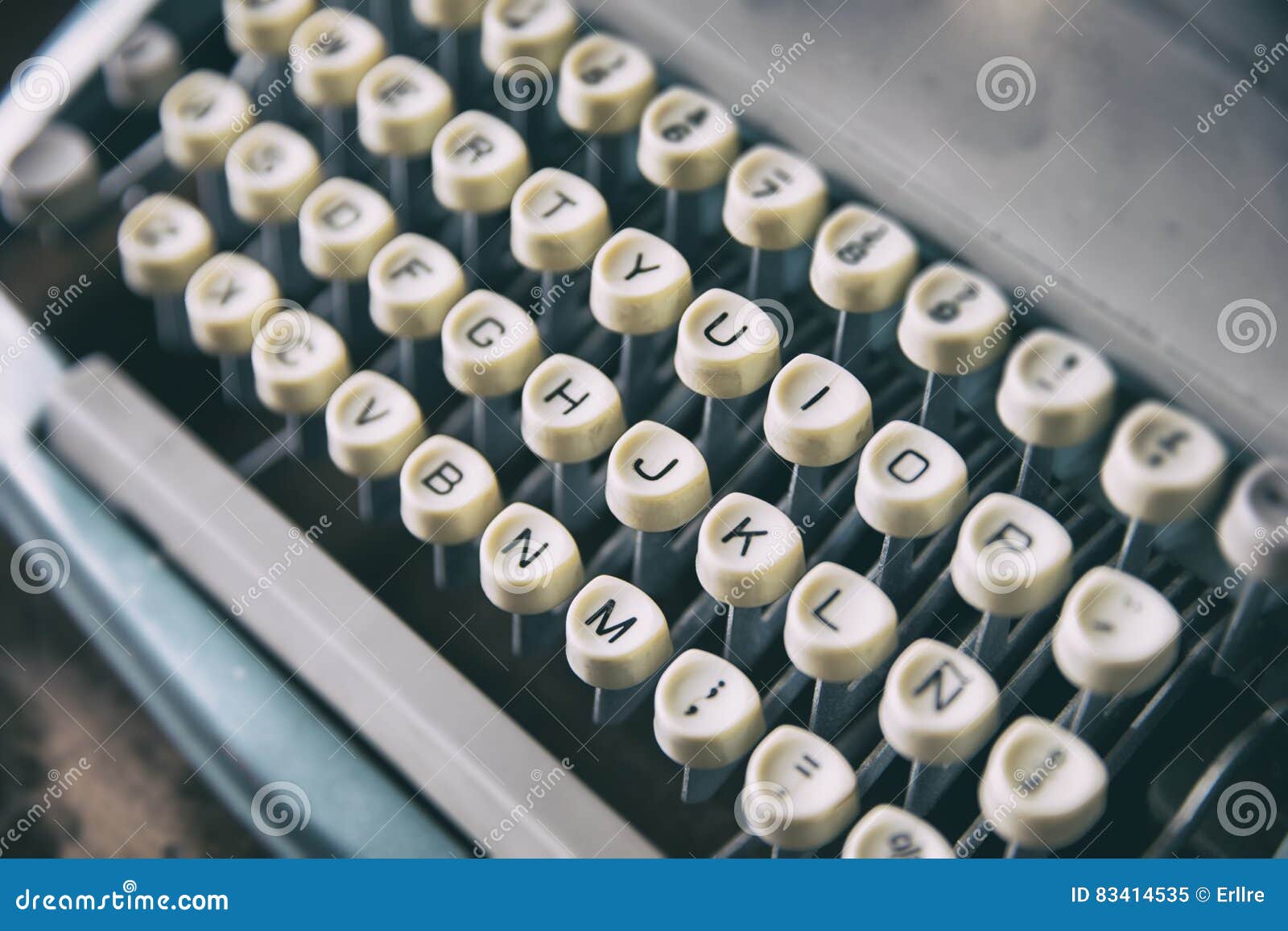 Keyboard of retro printer stock image. Image of machine - 83414535