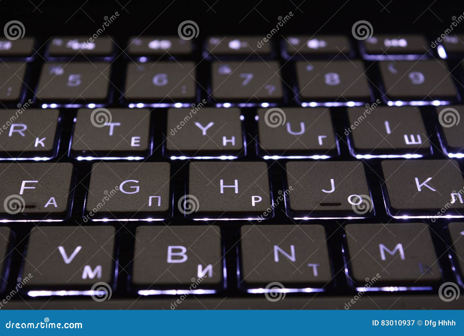 Keyboard with Russian Letters Stock Image - Image of dark, beautiful ...