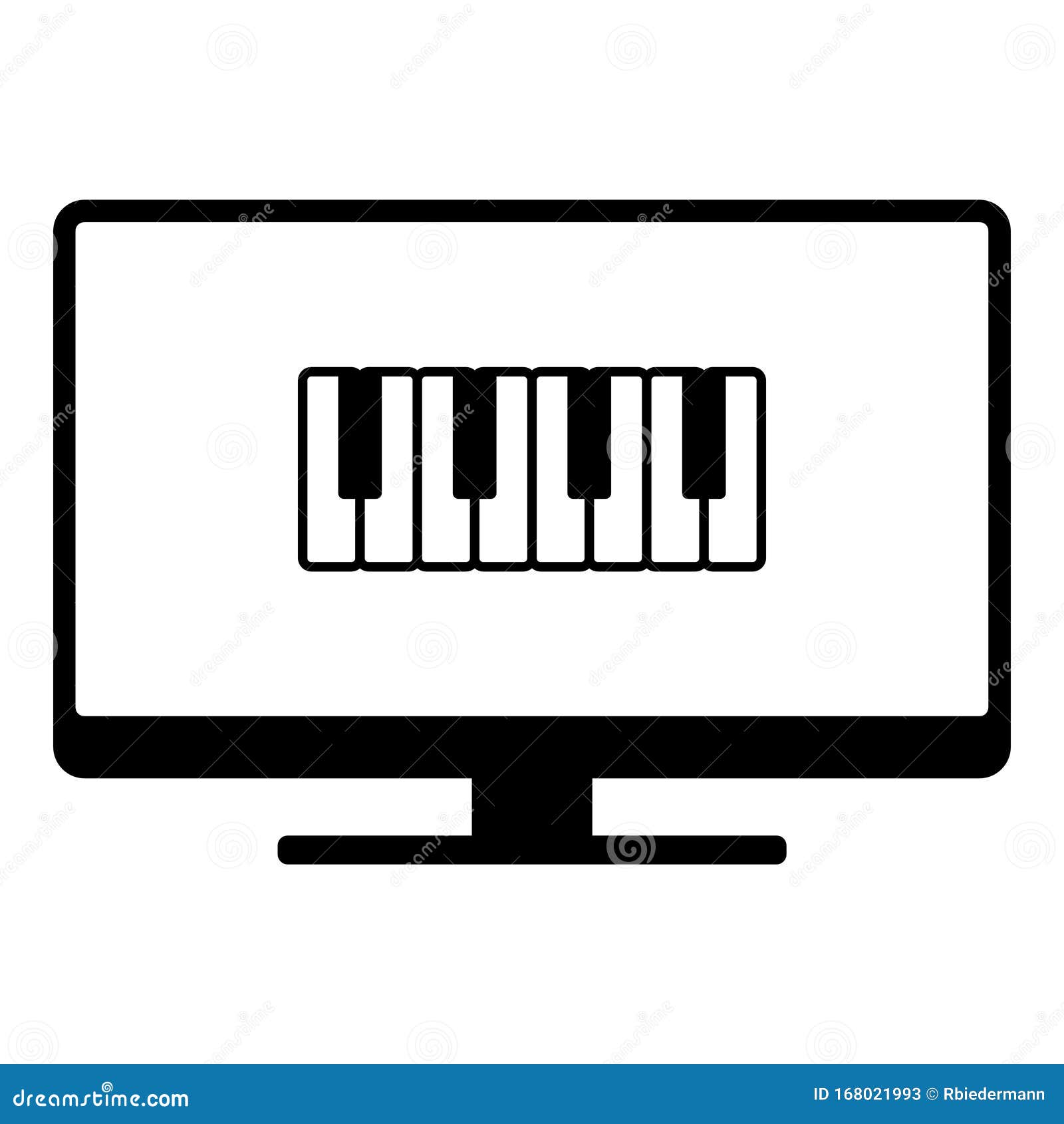 Keyboard and screen stock vector. Illustration of keyboard - 168021993