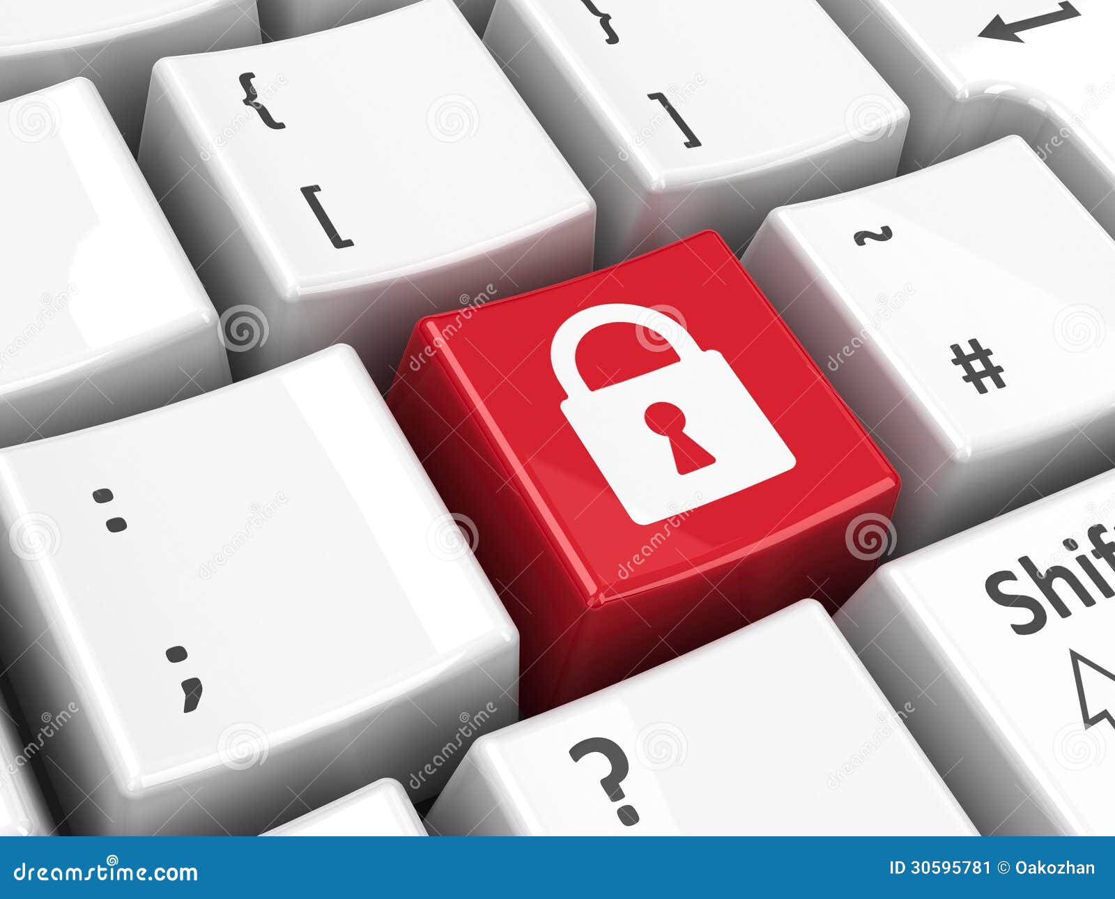 Keyboard security key stock illustration. Illustration of abstract ...