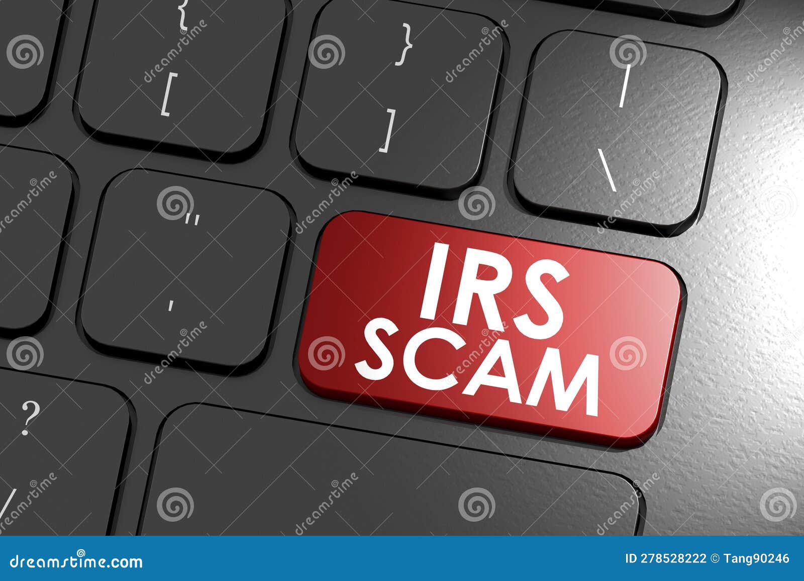 Keyboard with Send IRS Scam Word Stock Illustration - Illustration of ...
