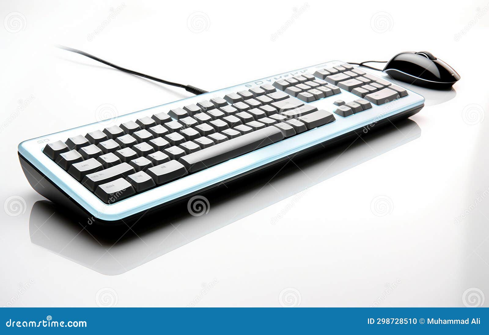 Keyboard Setup on White Background Stock Photo - Image of keyboard ...