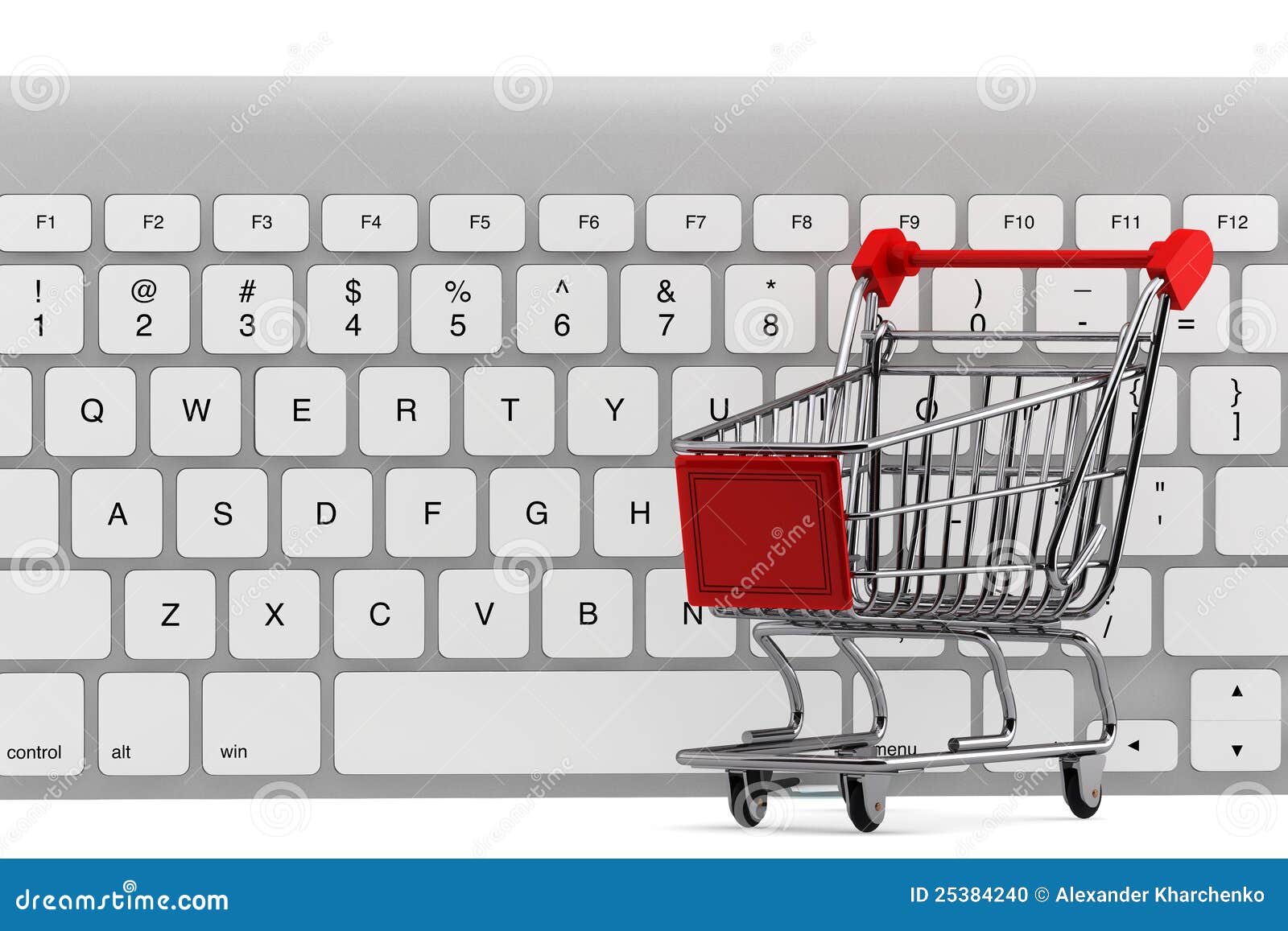 Keyboard and a Shopping Cart Stock Photo - Image of modern, sale: 25384240