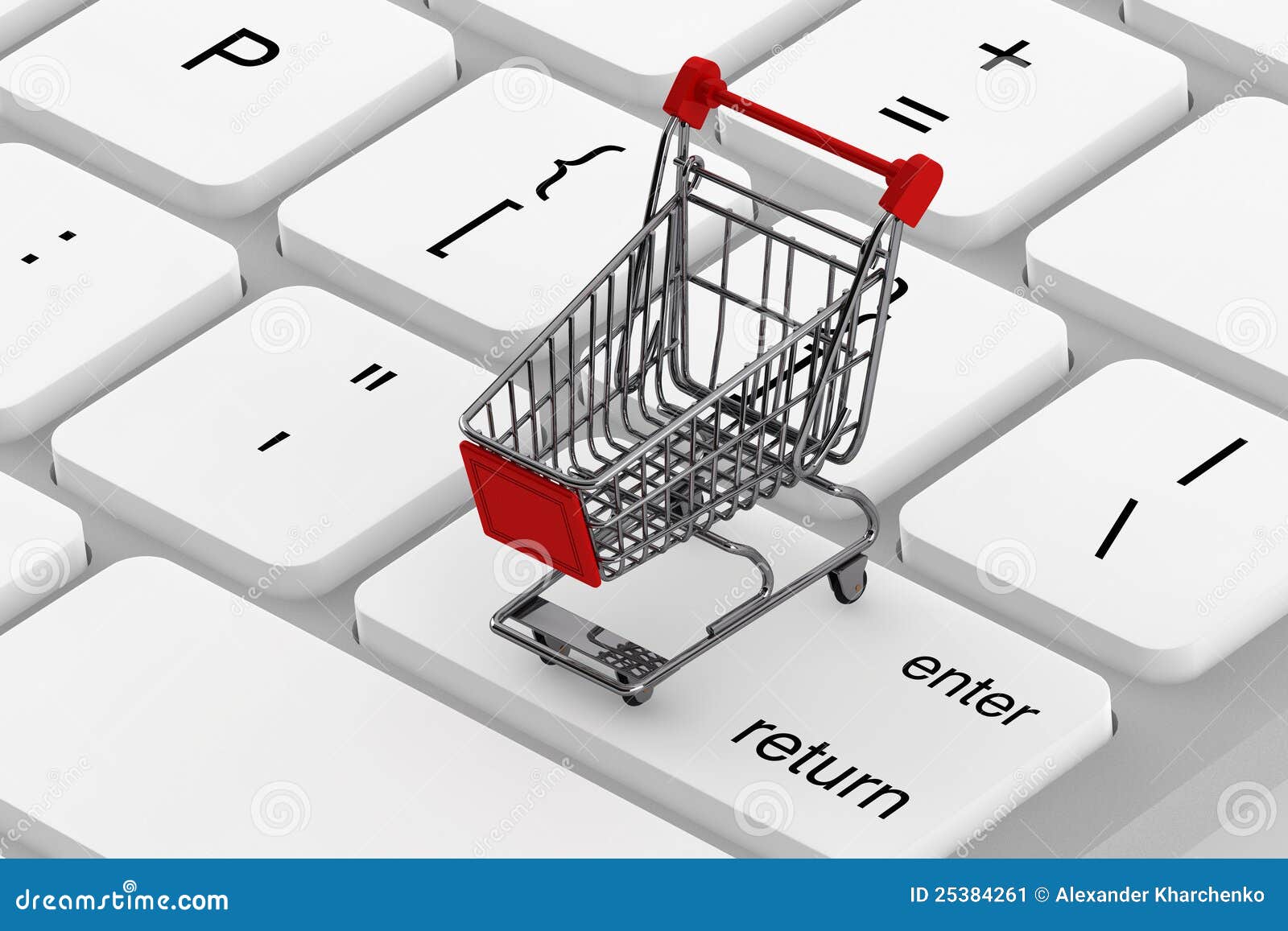 Keyboard and a Shopping Cart Stock Image - Image of customer, retail ...