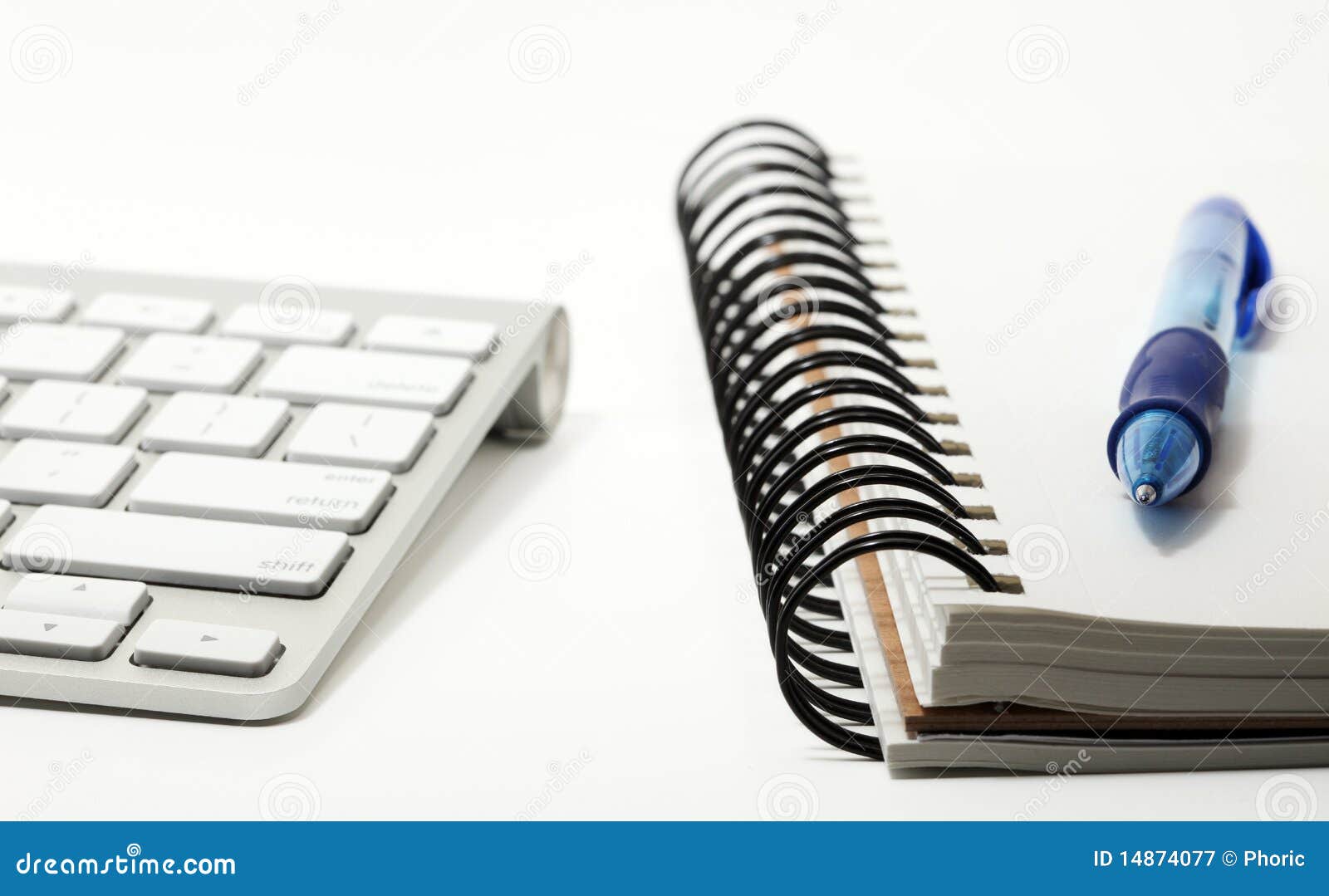 Keyboard and Sketchbook with Pen Stock Image - Image of author ...