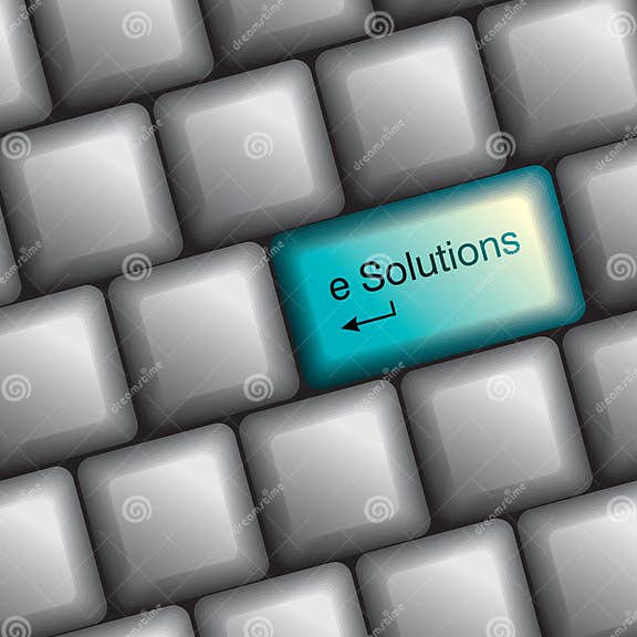Keyboard with solution key stock vector. Illustration of front - 28428242