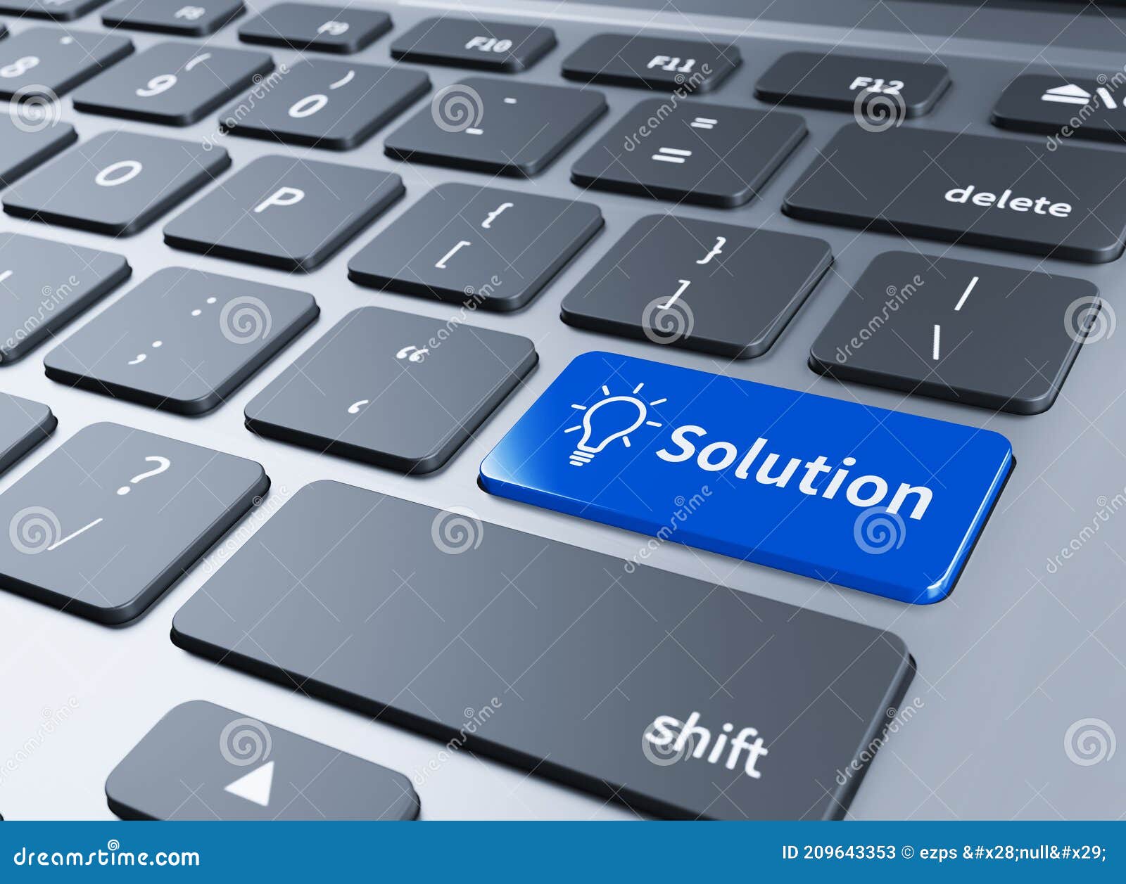 Keyboard with Solutions Button. Computer Keyboard with Solutions Button ...