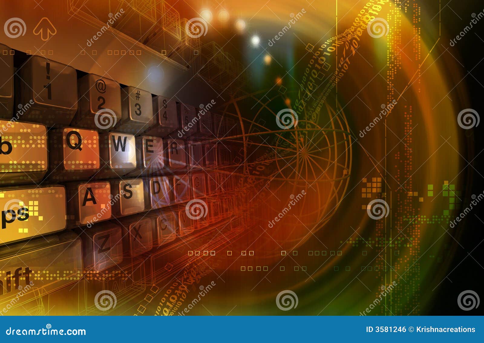 Keyboard and space stock illustration. Illustration of background - 3581246