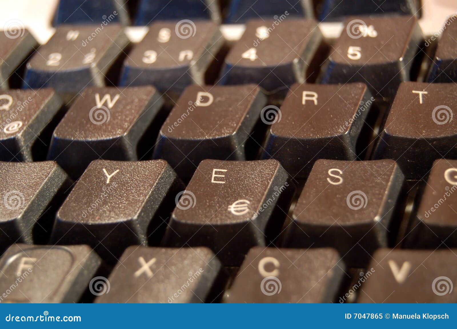 Keyboard spelling yes stock image. Image of keying, affirmative - 7047865