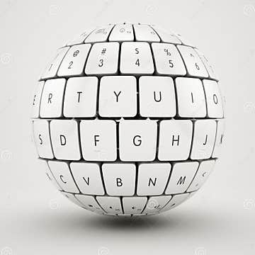 Keyboard sphere stock illustration. Illustration of compact - 28172585