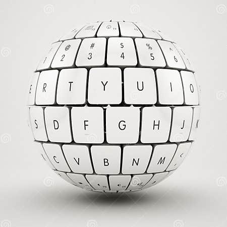 Keyboard sphere stock illustration. Illustration of compact - 28172585