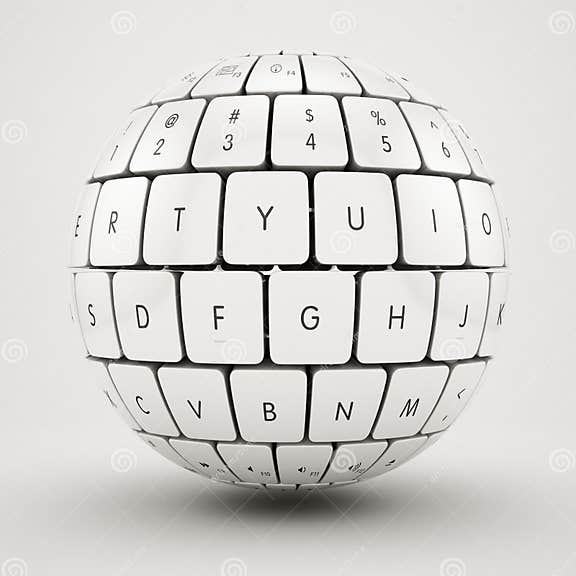 Keyboard sphere stock illustration. Illustration of compact - 28172585