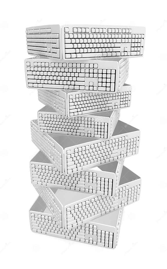 Keyboard Square Stack stock illustration. Illustration of keys - 12291634
