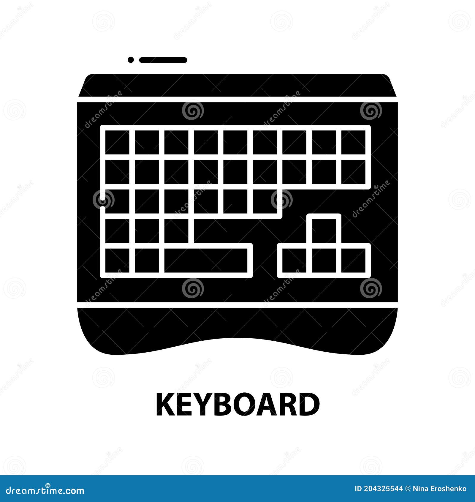 Keyboard Symbol Icon, Black Vector Sign with Editable Strokes, Concept ...