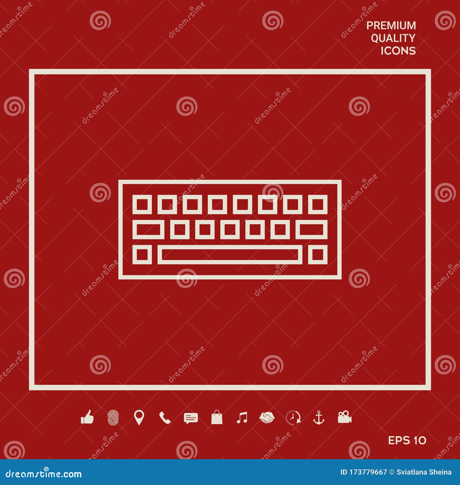 Keyboard Symbol Line Icon. Graphic Elements for Your Design Stock ...