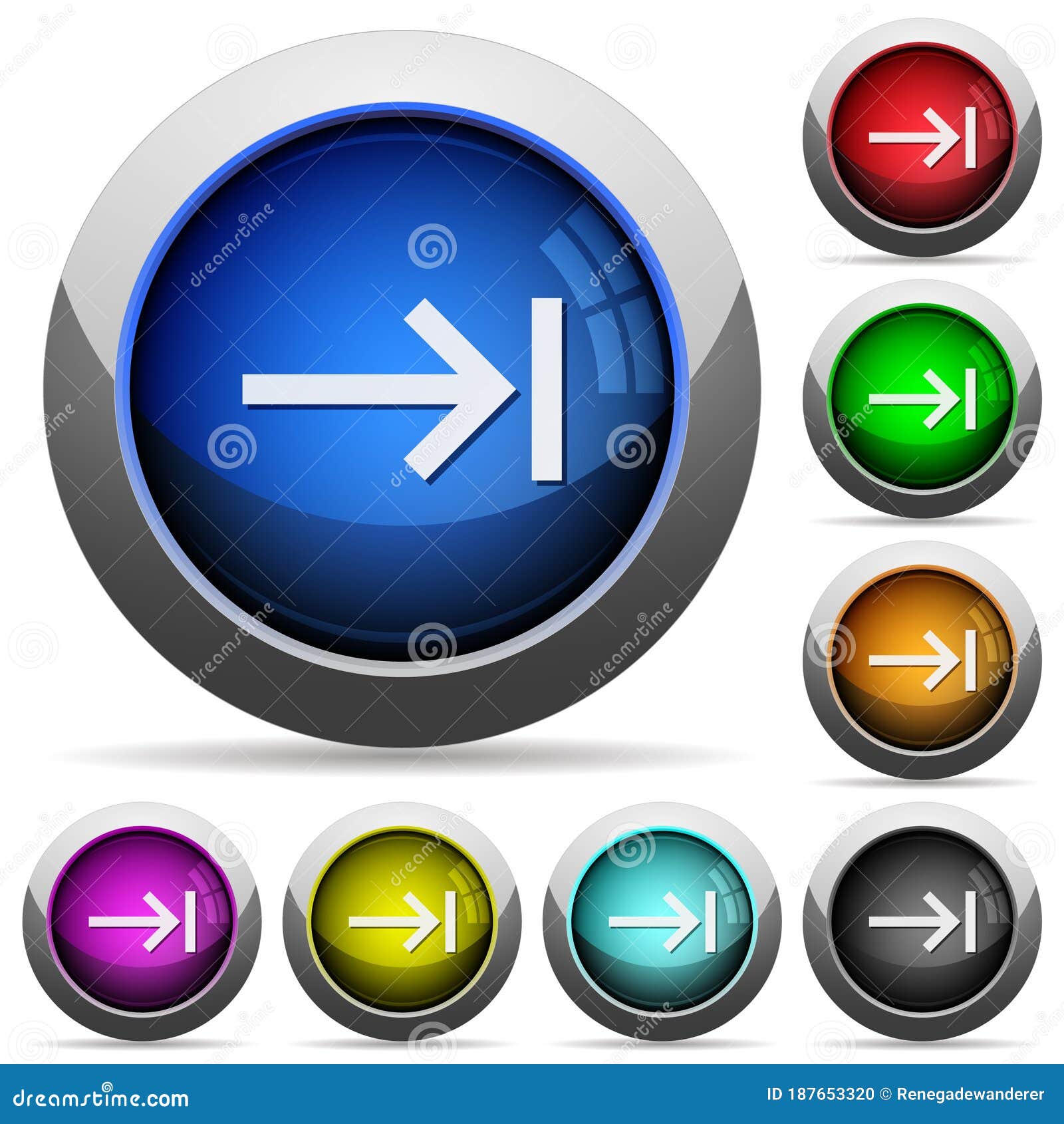 Keyboard Tab Round Glossy Buttons Stock Vector - Illustration of ...