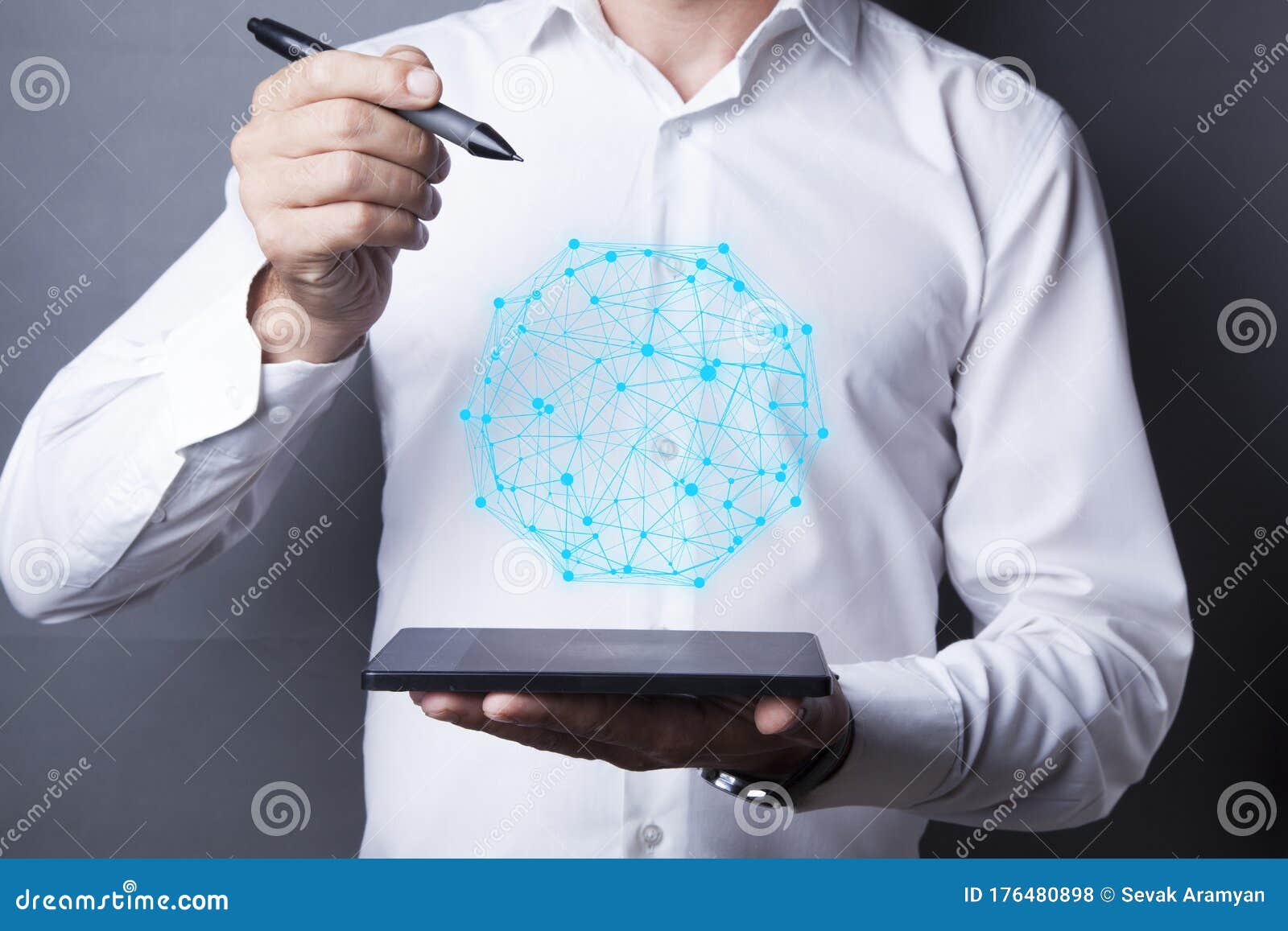 Keyboard Touch with High Tech User Interface Graphic Stock Photo ...