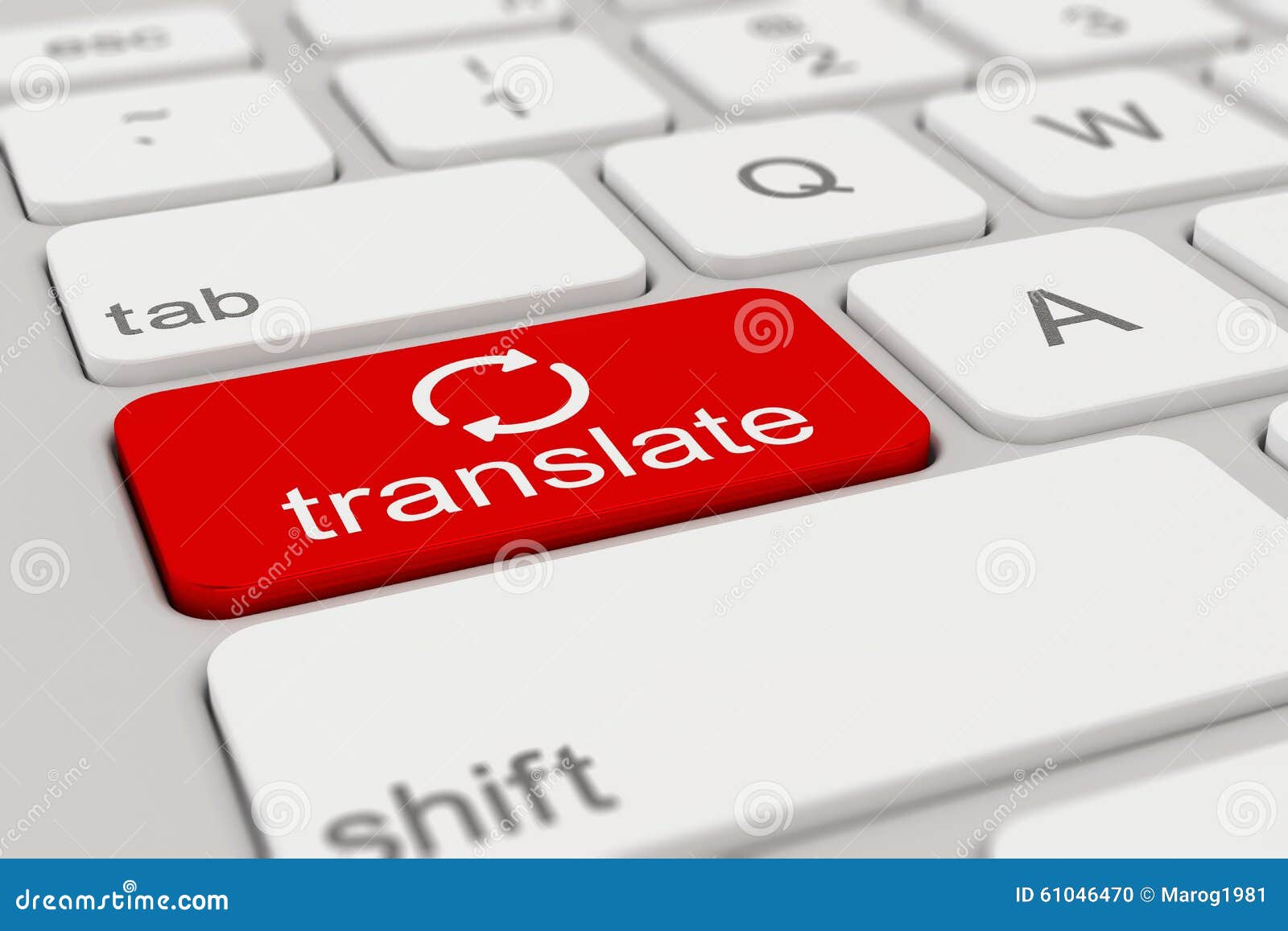 Keyboard - translate - red stock illustration. Illustration of language ...