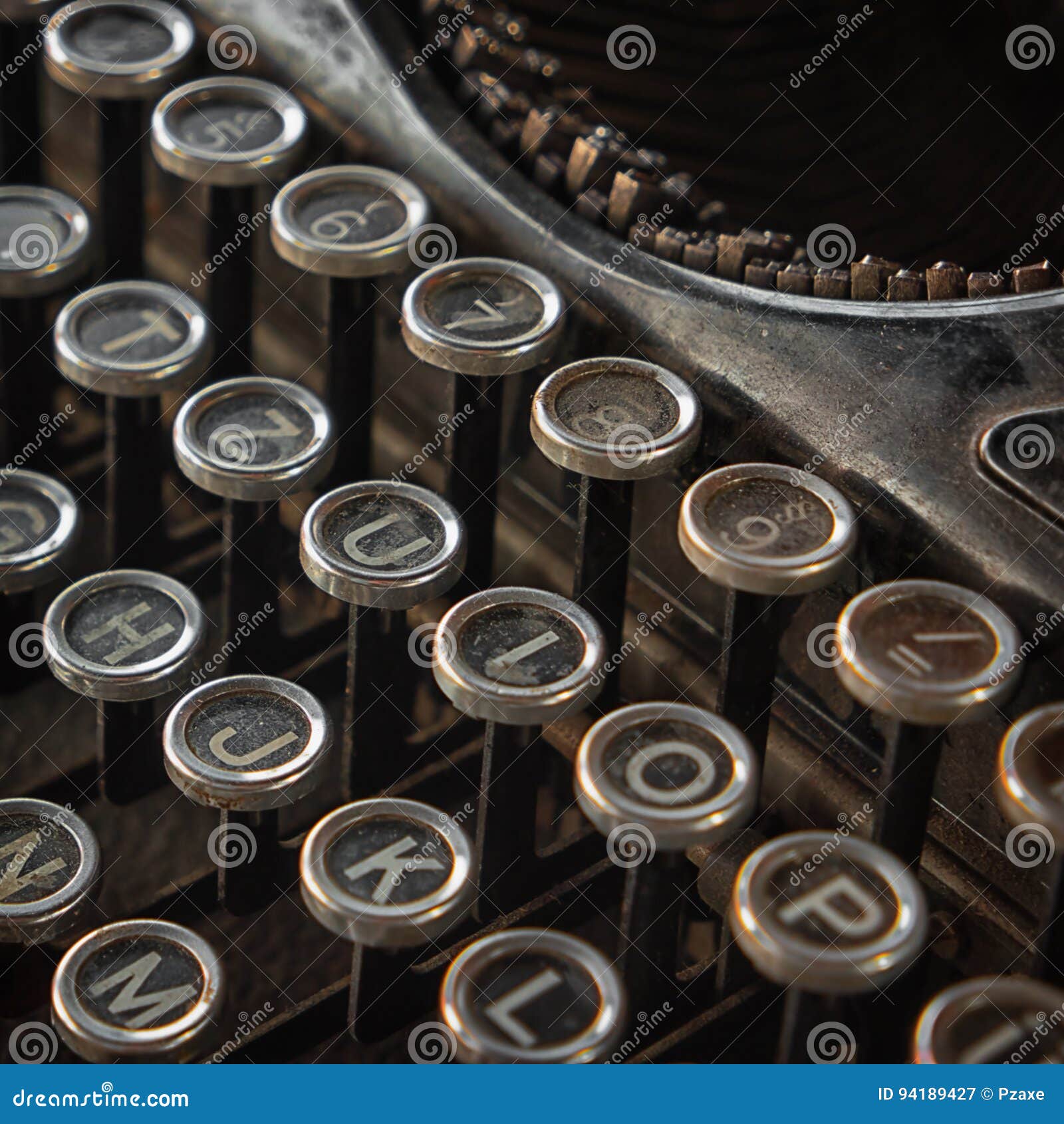 Keyboard of a Typewriter 40s Stock Image - Image of dusty, alphabet ...