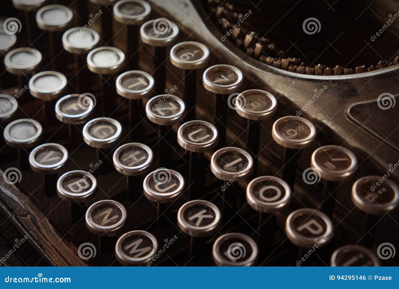 Keyboard of a Typewriter 40s Stock Photo - Image of machine, alphabet ...