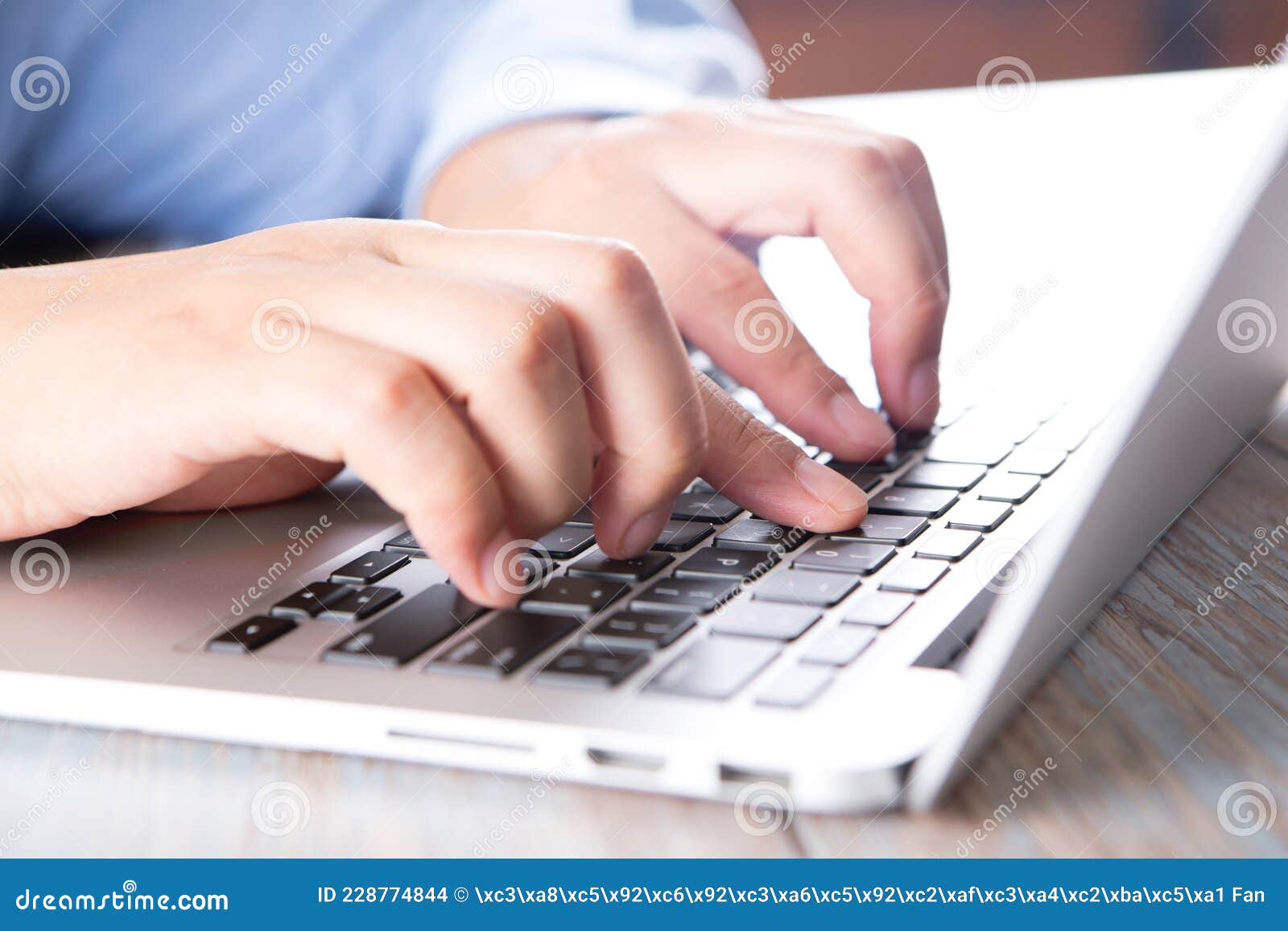 Keyboard Typing Close-up in Office Stock Photo - Image of internet ...