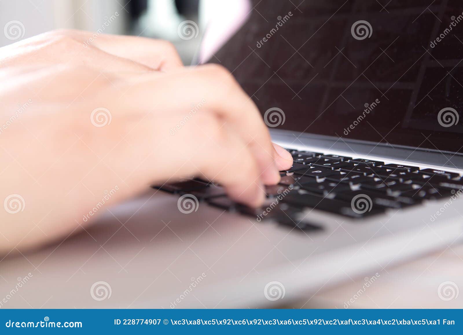 Keyboard Typing Close-up in Office Stock Image - Image of tapping ...