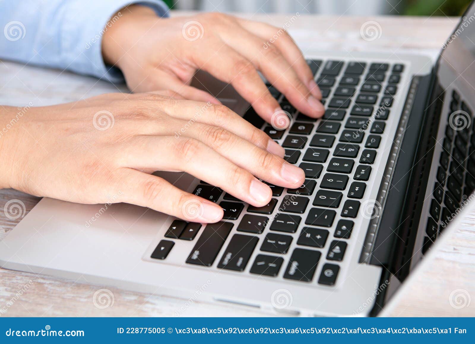 Keyboard Typing Close-up in Office Stock Image - Image of office ...