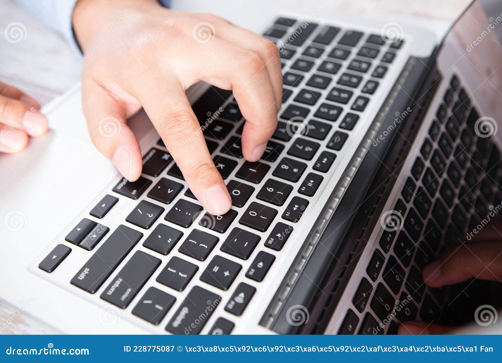 Keyboard Typing Close-up in Office Editorial Photography - Image of ...