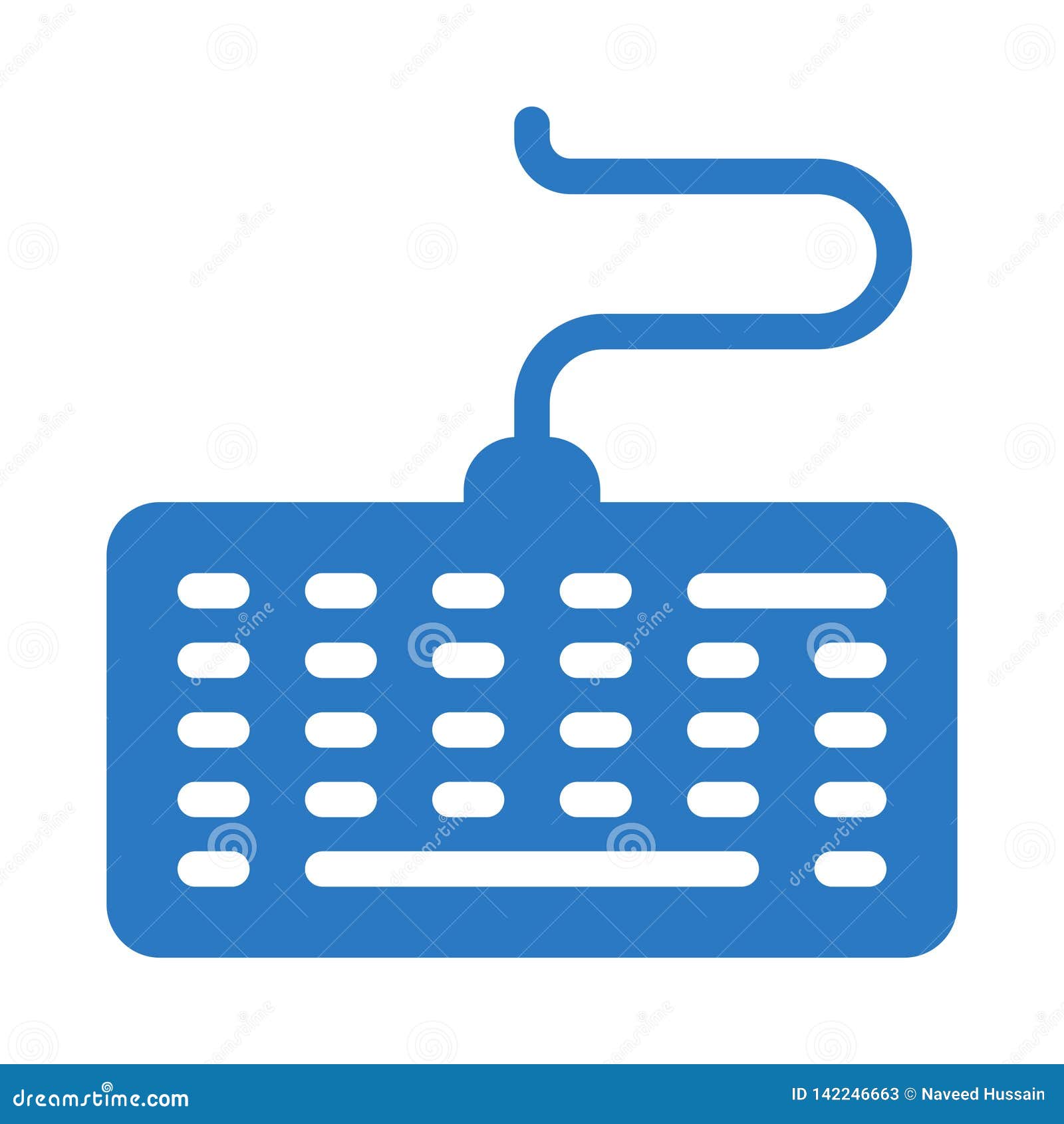 Keyboard Glyph Color Flat Vector Icon Stock Illustration - Illustration ...