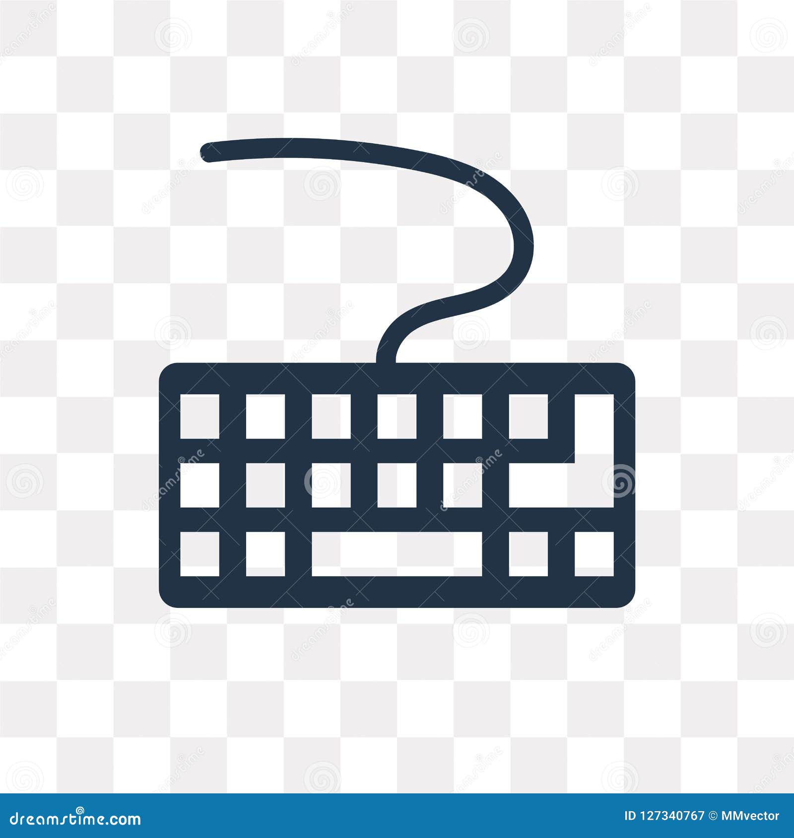 Keyboard Vector Icon Isolated on Transparent Background, Keyboard ...