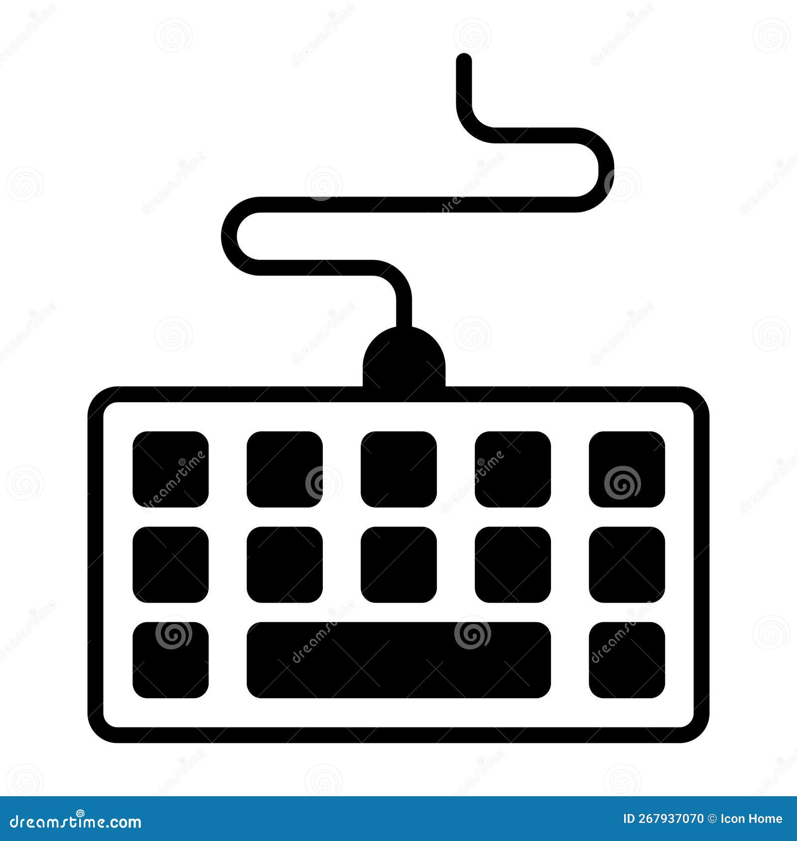 Keyboard Vector Icon Isolated on White Background Stock Vector ...